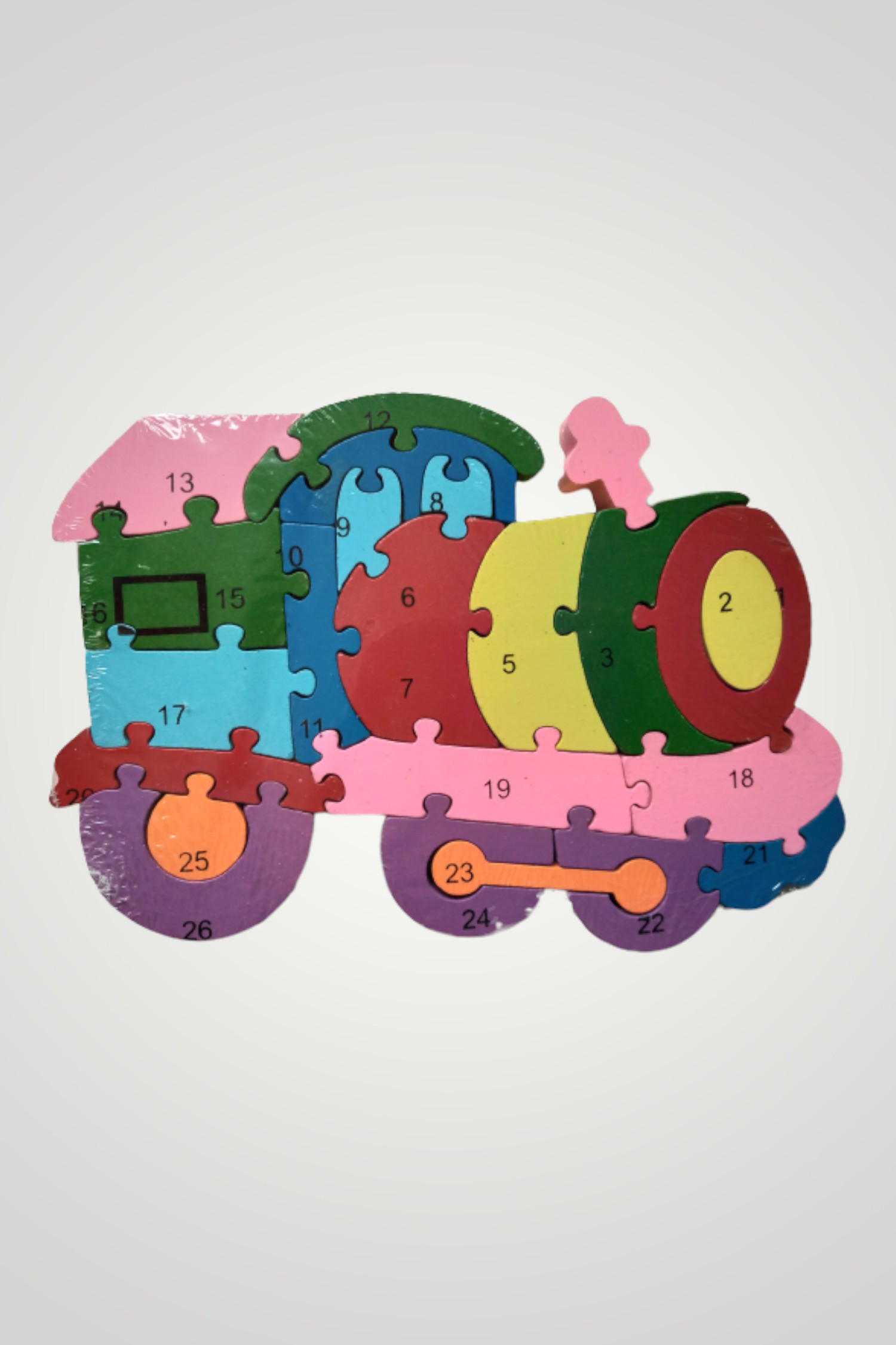 PUZZLE LEMN COLORAT - LOCOMOTIV - L&A - Engros Artizanate