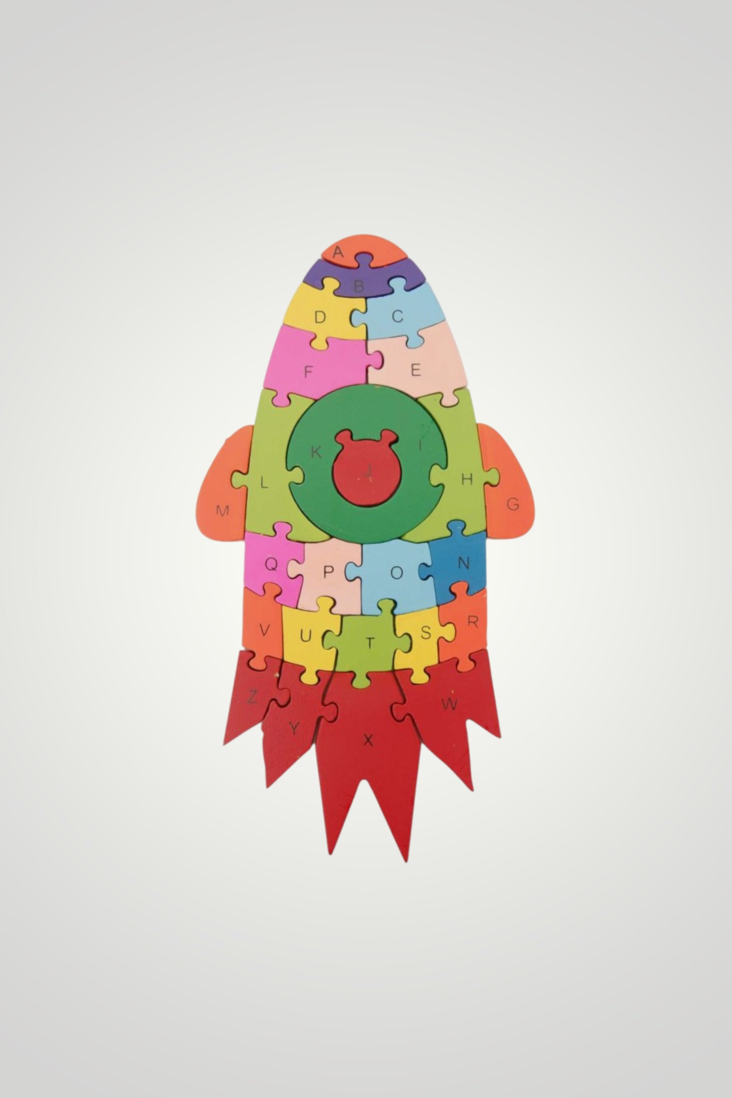 PUZZLE LEMN COLORAT - RACHETA - L&A - Engros Artizanate